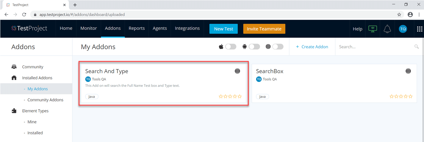 How To Create And Use Custom Addons In Testproject